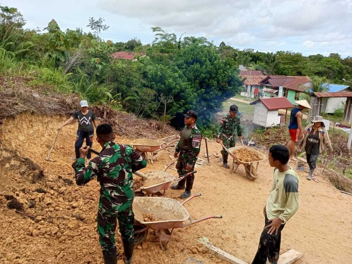 Wujudkan Toleransi Beragama, Satgas Yonzipur 5/ABW Bantu Bangun Gereja ...