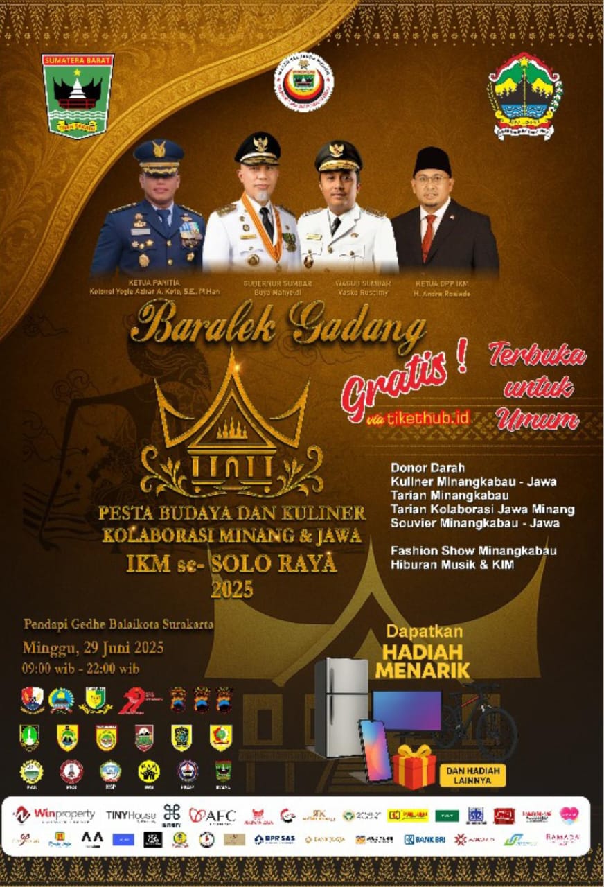 Baralek Gadang! Pesta Budaya dan Kuliner Minang-Jawa Digelar di Solo ...